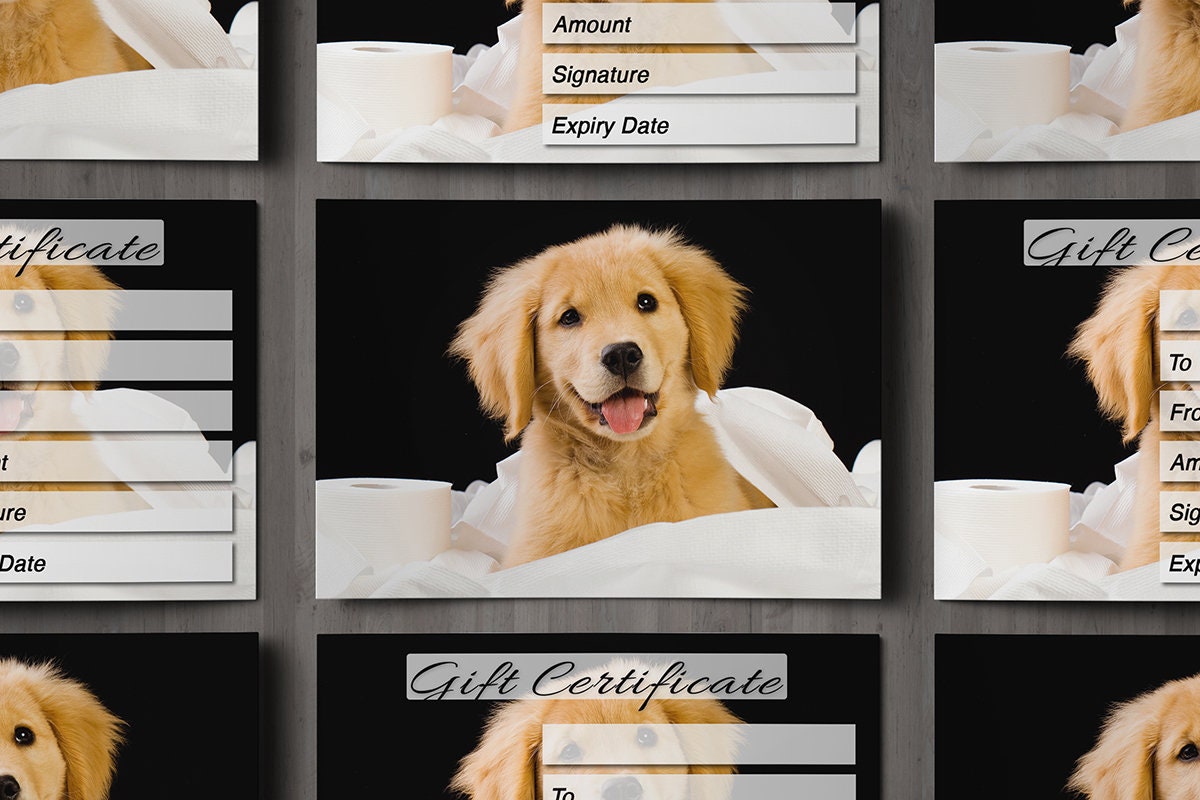 Blank Gift Voucher Cards for Vet Pet Cosmetics Veterinarian Pet Hotel ...