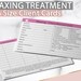 Waxing Client Card / Client Record Card / Treatment - Etsy