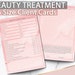 Beauty Client Card / Client Record Card / Treatment Consultation Card ...