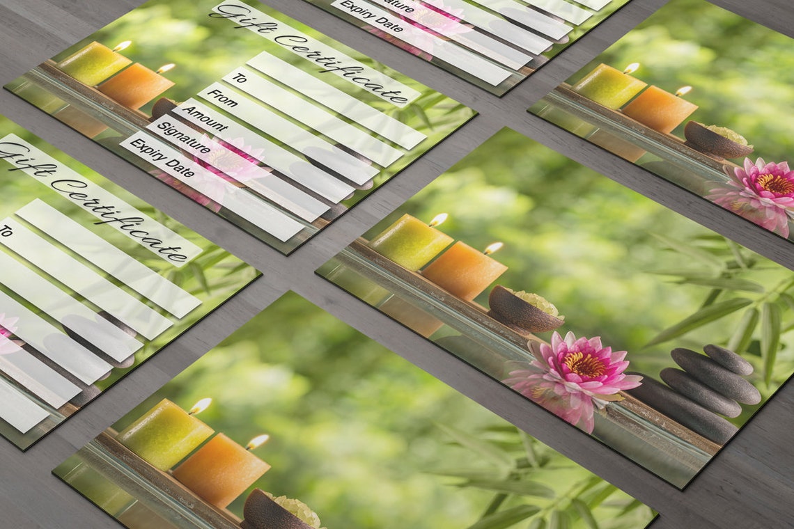 Blank Gift Voucher Cards for Beauty Salons Massage Lash Lift Eyelash ...