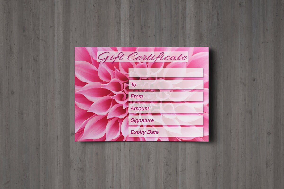 Blank Gift Voucher Cards for Beauty Salons Massage Lash Lift - Etsy UK