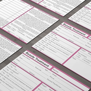 Beauty Client Card / GDPR Compliant Client Record Card / - Etsy