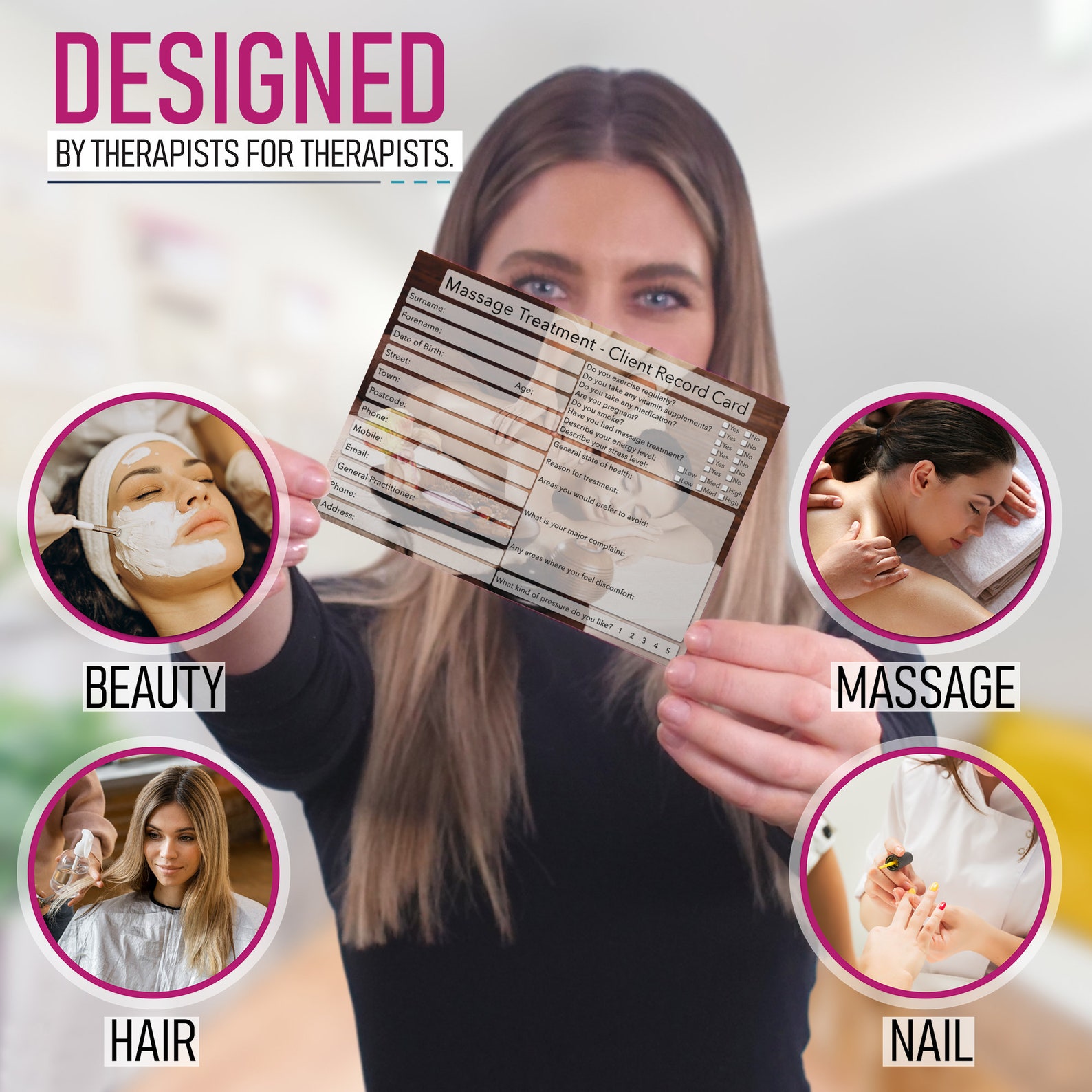 Massage Client Card / Client Record Card / Treatment Consultation Card ...