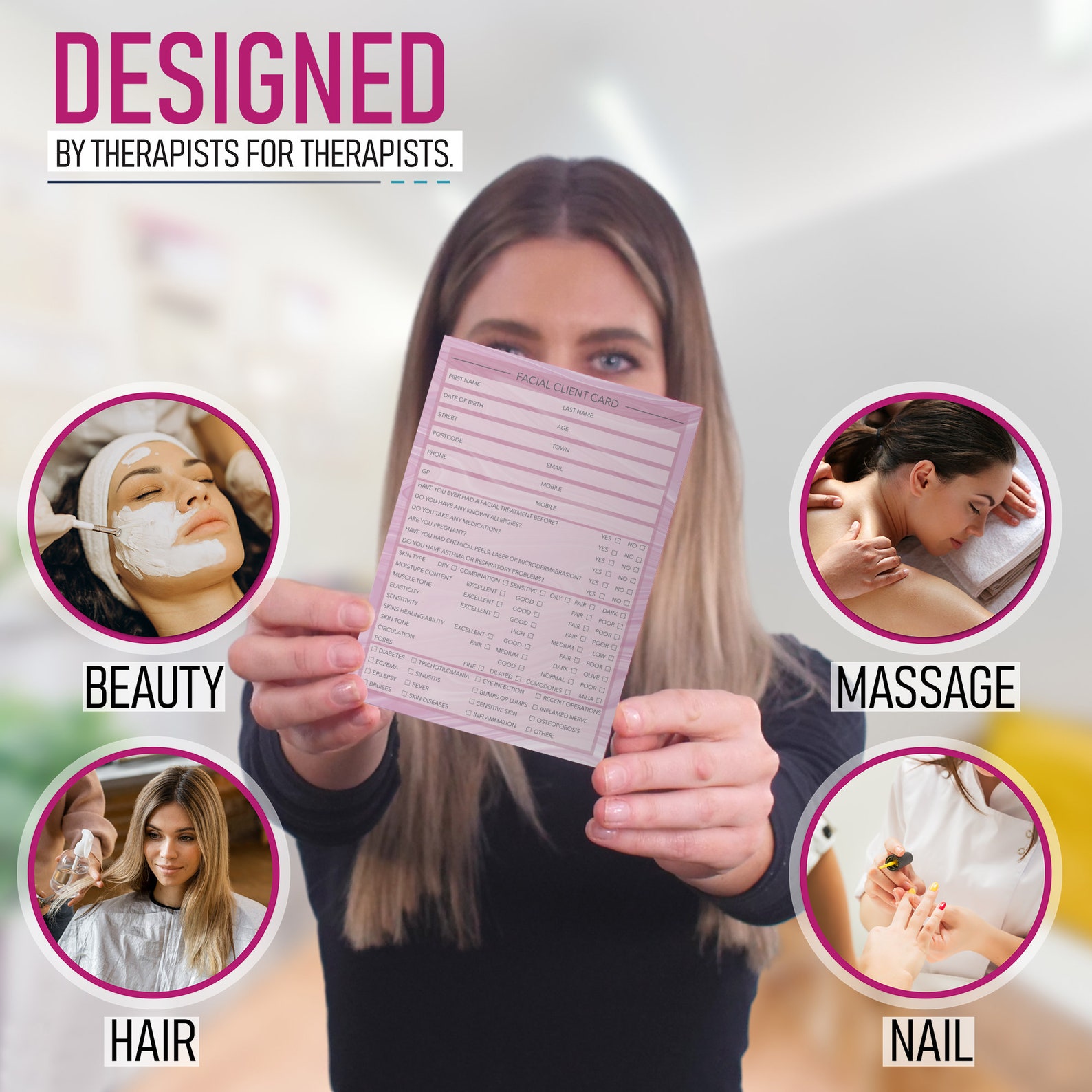 Facial Treatment Client Card / Client Record Card / Treatment ...