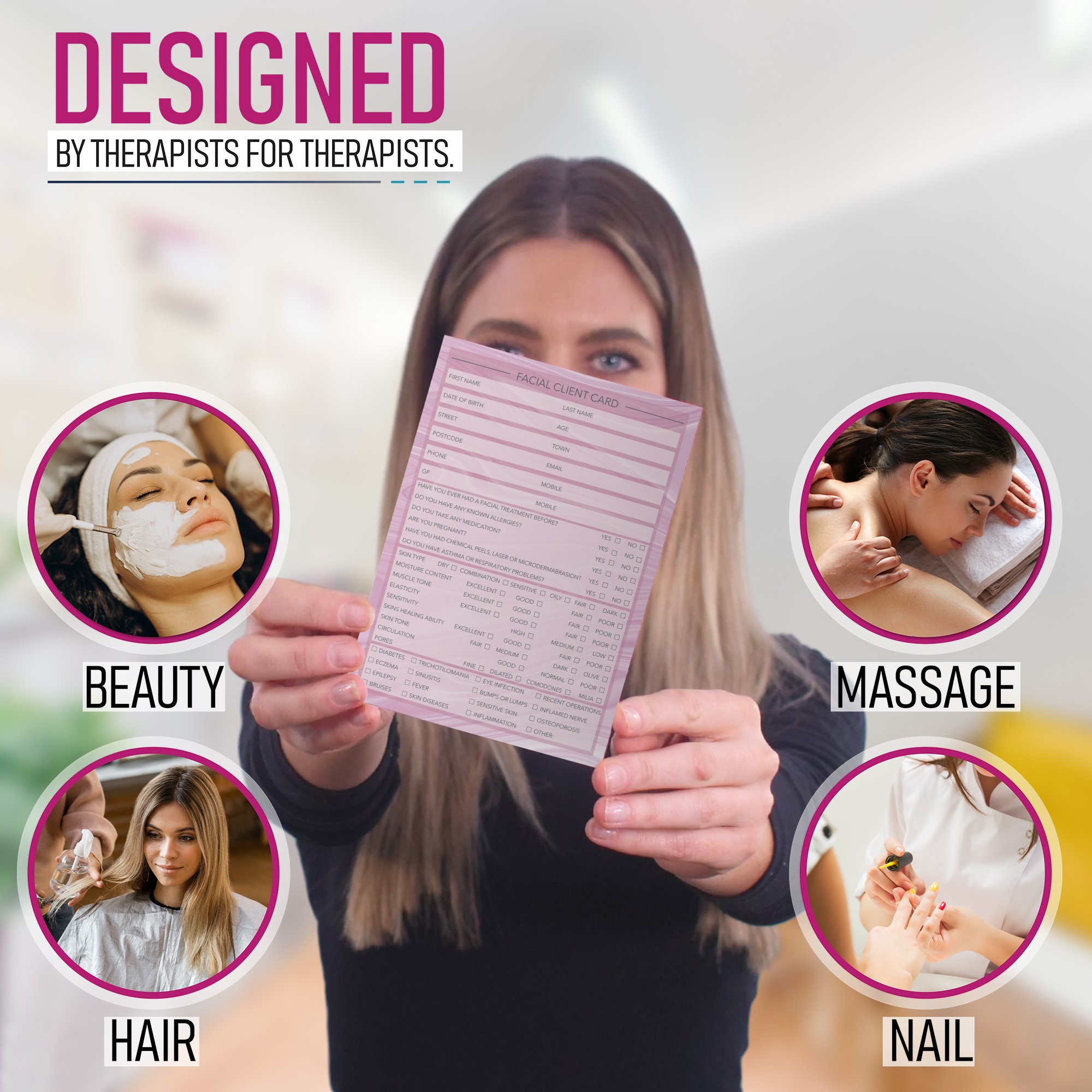 Facial Treatment Client Card / Client Record Card / Treatment ...