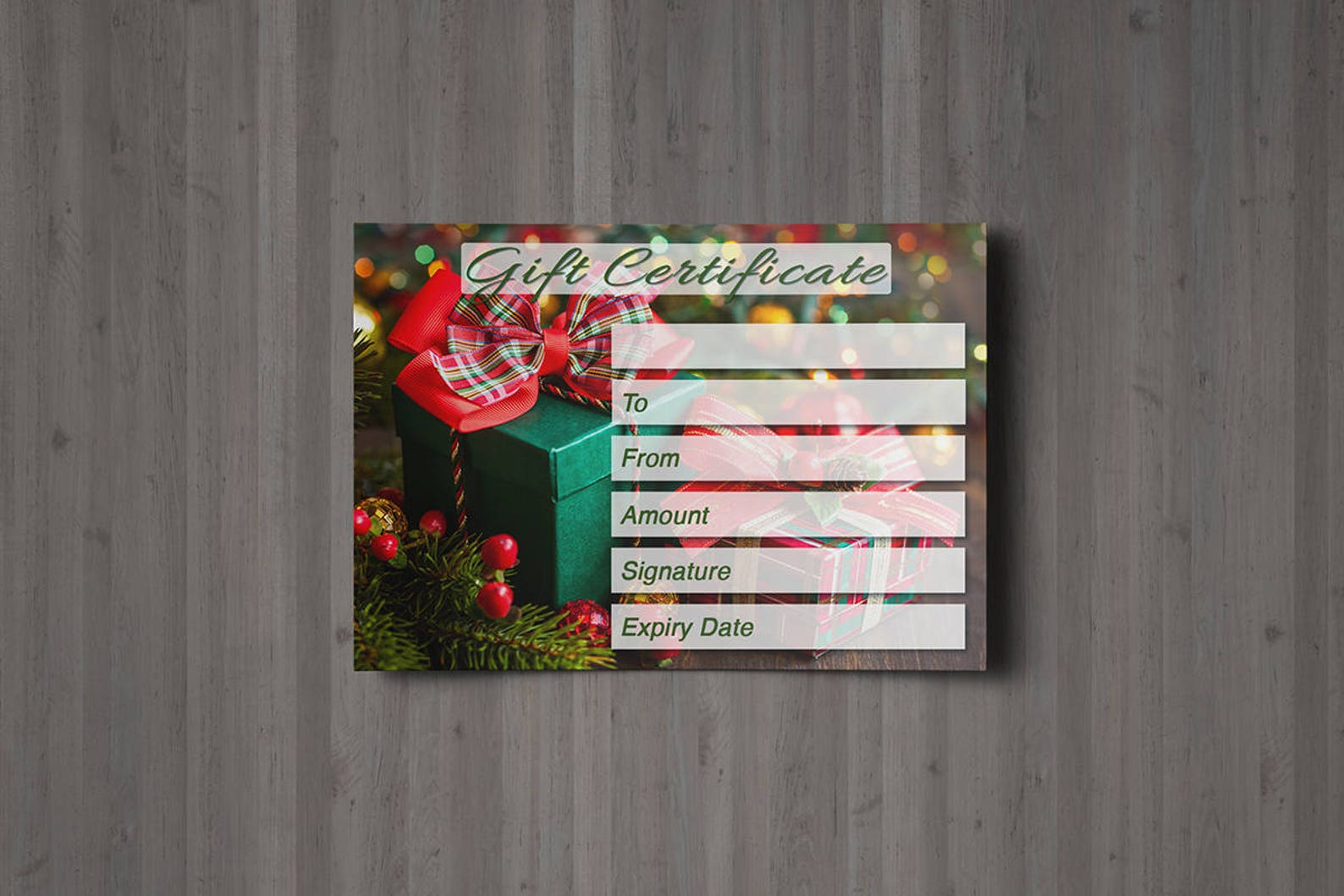 Blank Christmas Gift Voucher Cards for Beauty Salons Massage - Etsy
