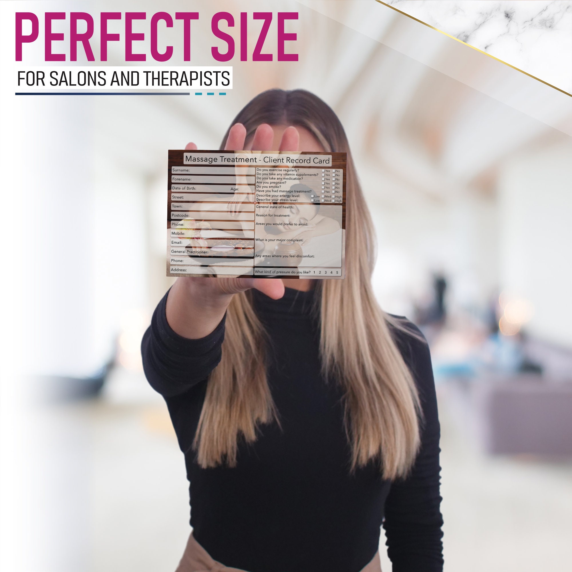 Massage Client Card / Client Record Card / Treatment Consultation Card ...