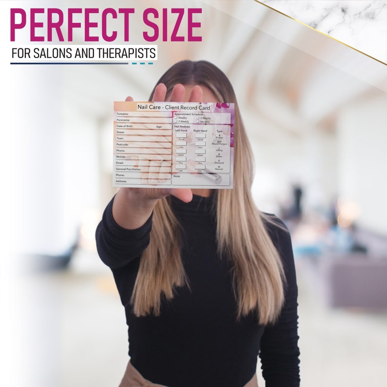 Nail Care Client Card / Client Record Card / Treatment Consultation ...