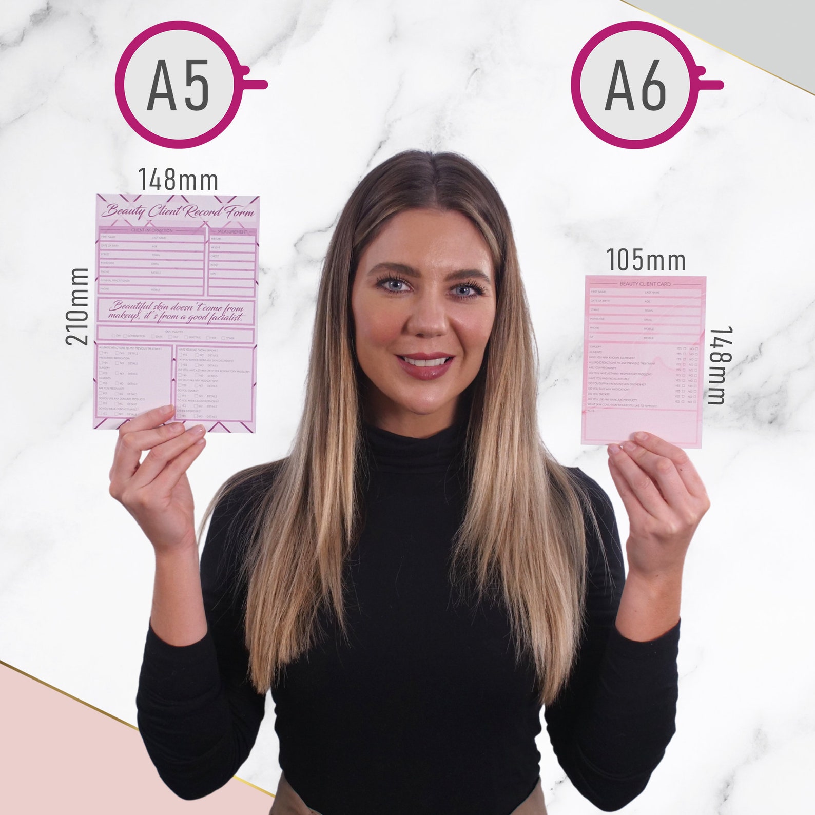 Waxing Client Card / Client Record Card / Treatment Consultation Card ...