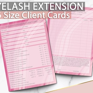 Beauty Client Card / Client Record Card / Treatment Consultation Card ...