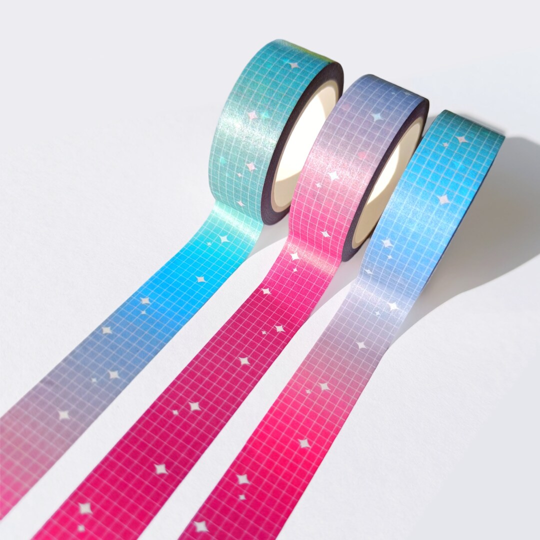 Grid Star Washi Tape - Rainbow Tape - Masking Tape - Planner Tape ...