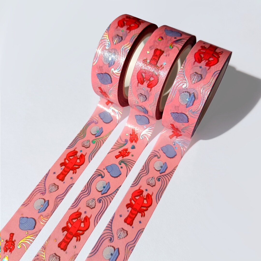 Lobster Holographic Foil Washi Tape Rainbow Tape Masking Tape Planner ...
