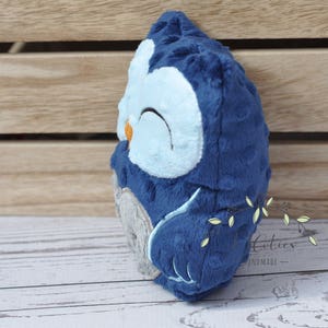 Personalized Stuffed Animal Owl-personalized Stuffed Owl-plush Owl-navy ...