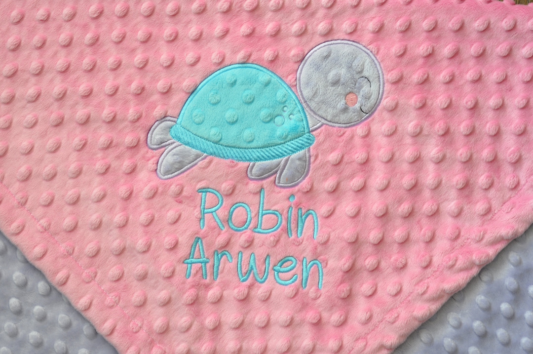 Personalized Baby Blanket Turtle-tortoise Minky Baby Blanket ...