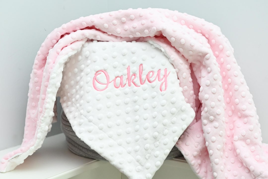 Minky Baby Blanket Girl Personalized Baby Blanket Girl-white Minky Baby ...