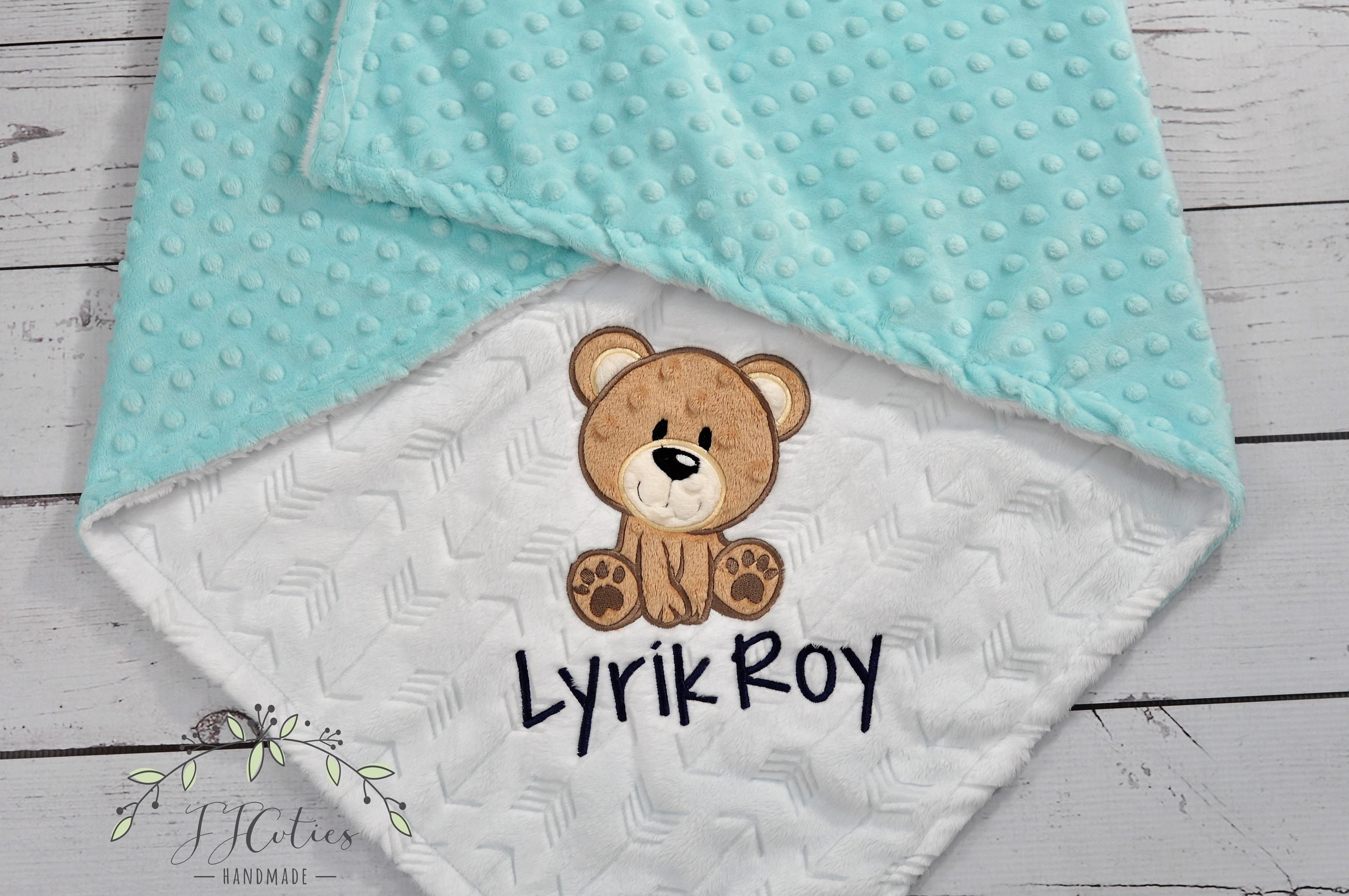 Bear Baby Blanket-teddy Bear Personalized Baby Blanket-bear - Etsy