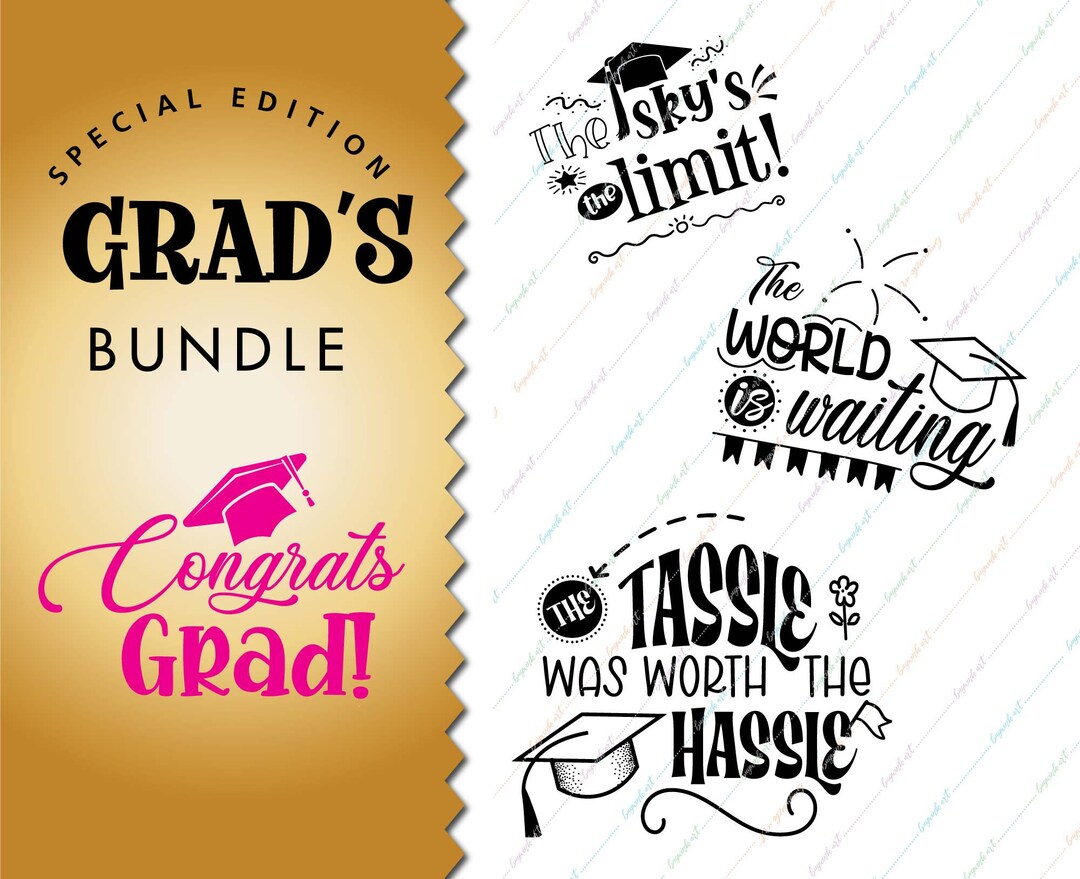 Graduation Files, SVG Cut Files for Cricut, Silhouette and Die Cut ...