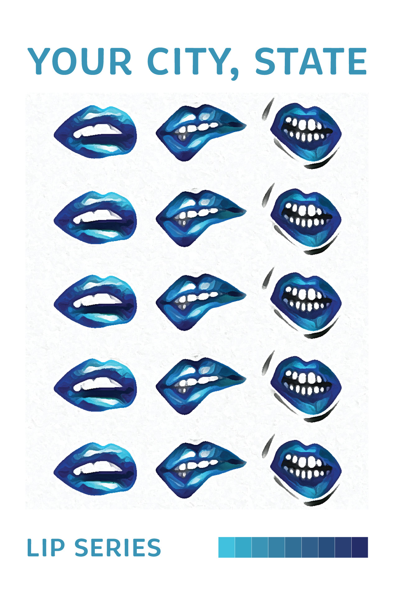 Customizable Lip Series Poster - Etsy