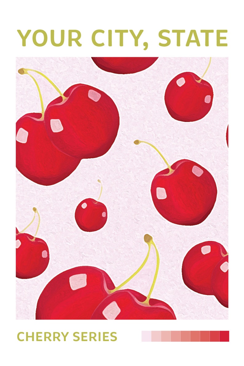 Customizable Cherry Series Poster - Etsy