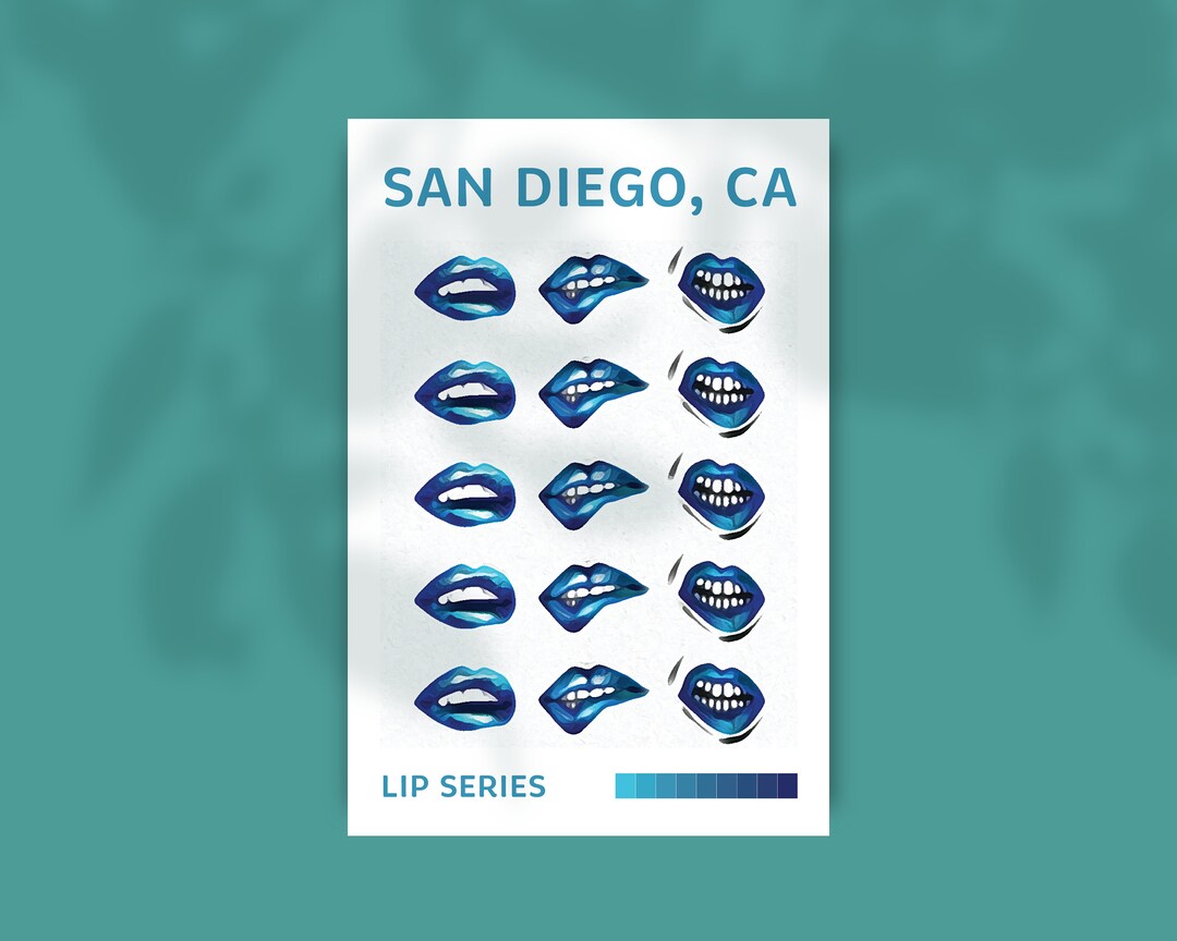 Customizable Lip Series Poster - Etsy