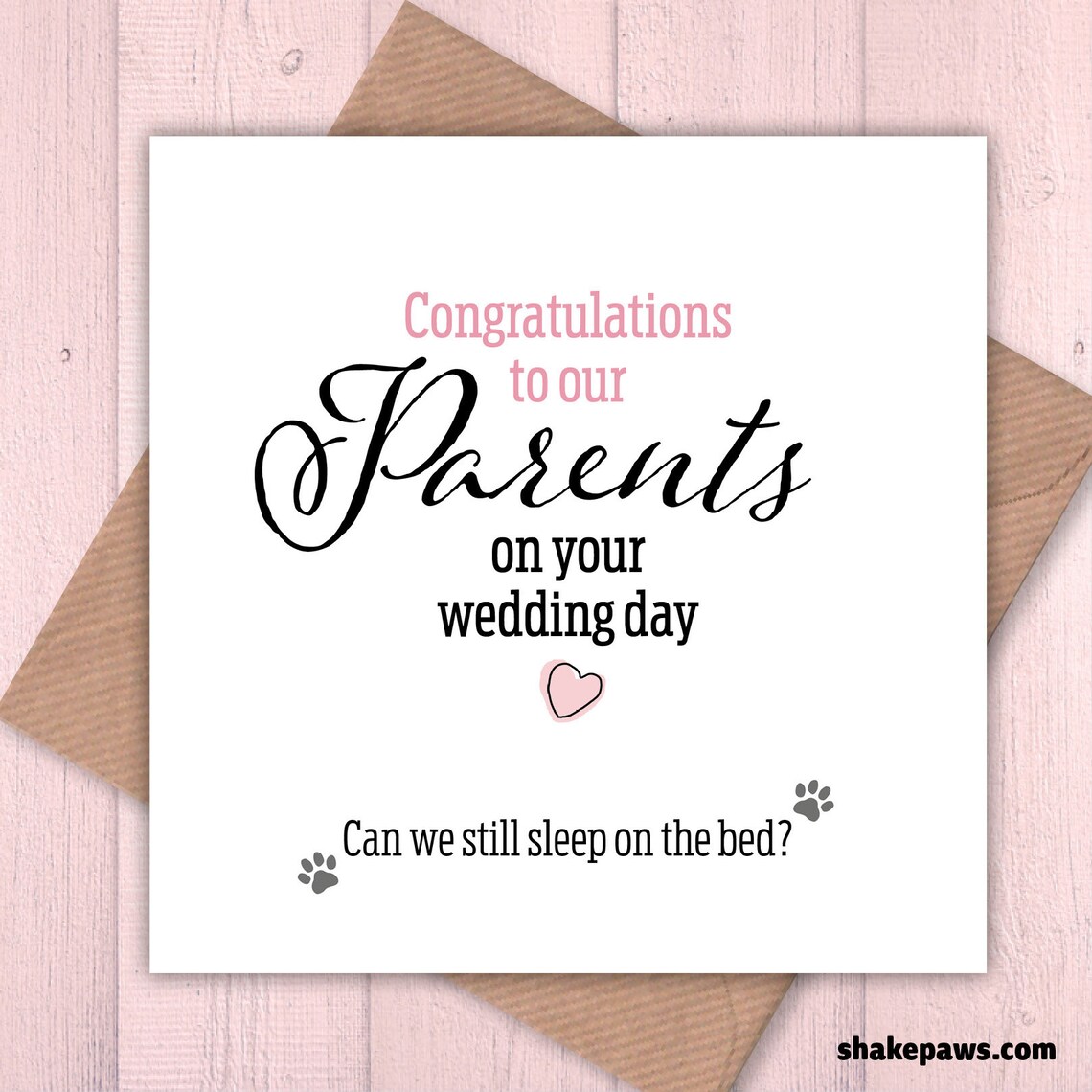Congratulations to Our Parents on Your Wedding Day Can We - Etsy UK