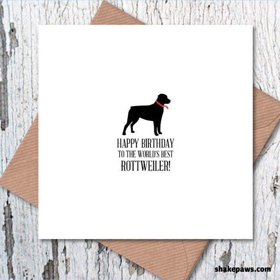 Rottweiler Saying Happy Birthday Crazytops Rottweiler Dog 3D Birthday