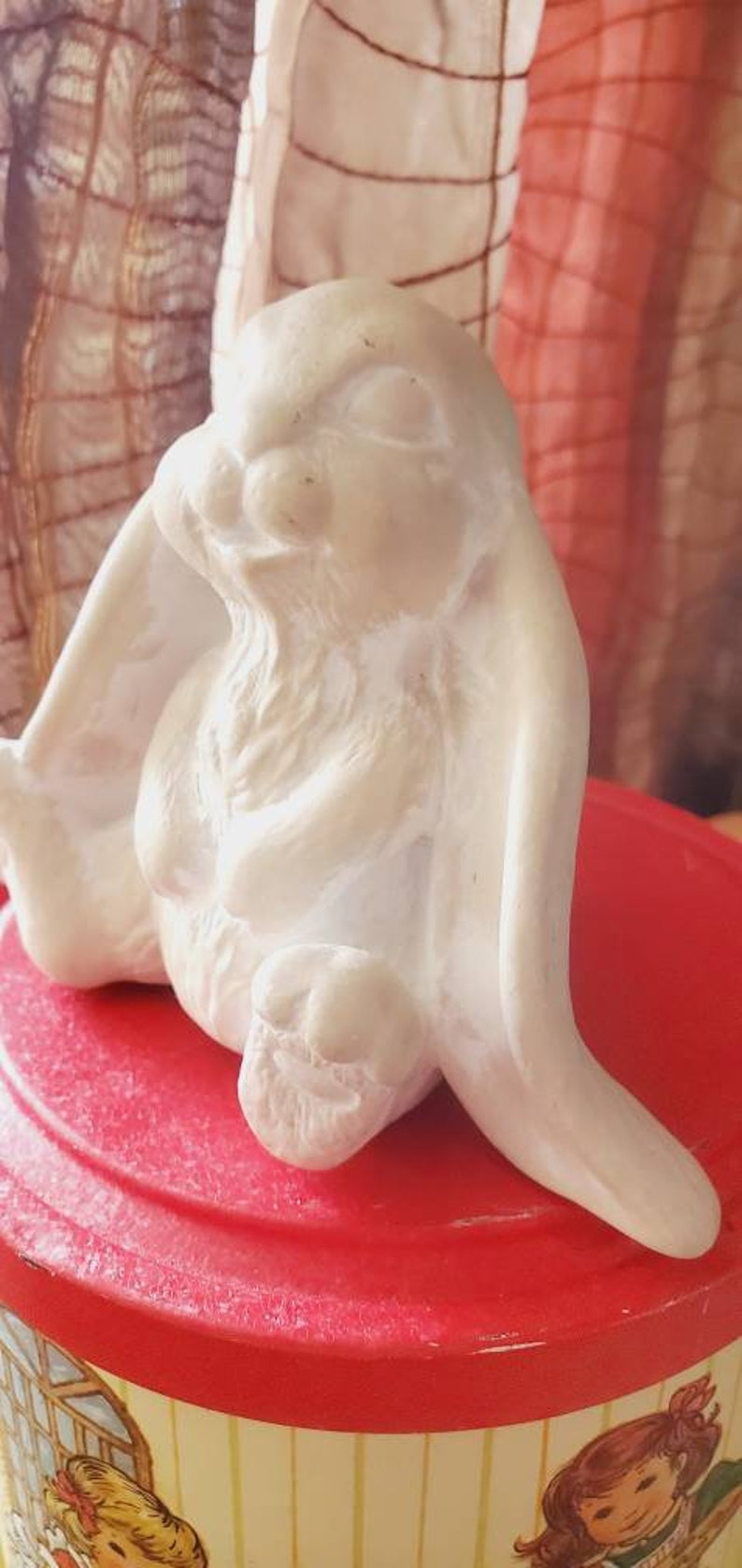 Ceramic Bunny Hare Figurine, Sitting Rabbit - Etsy