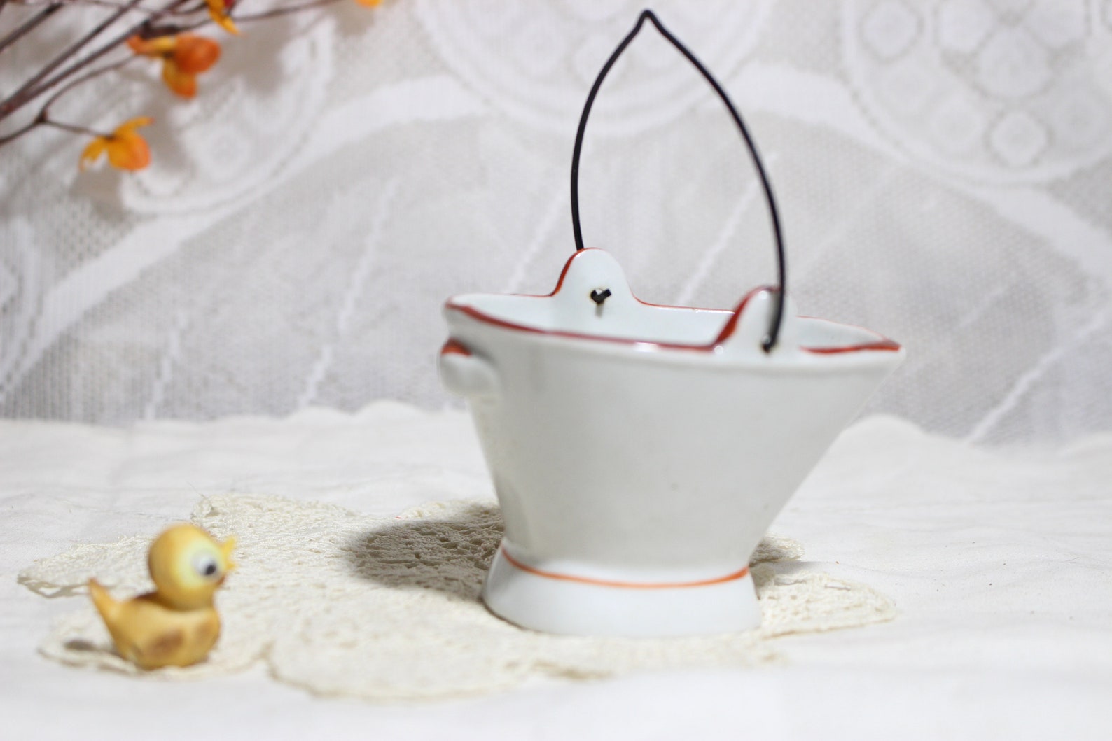 Porcelain Miniature Coal Bucket, Rainbow Village Cabin - Etsy