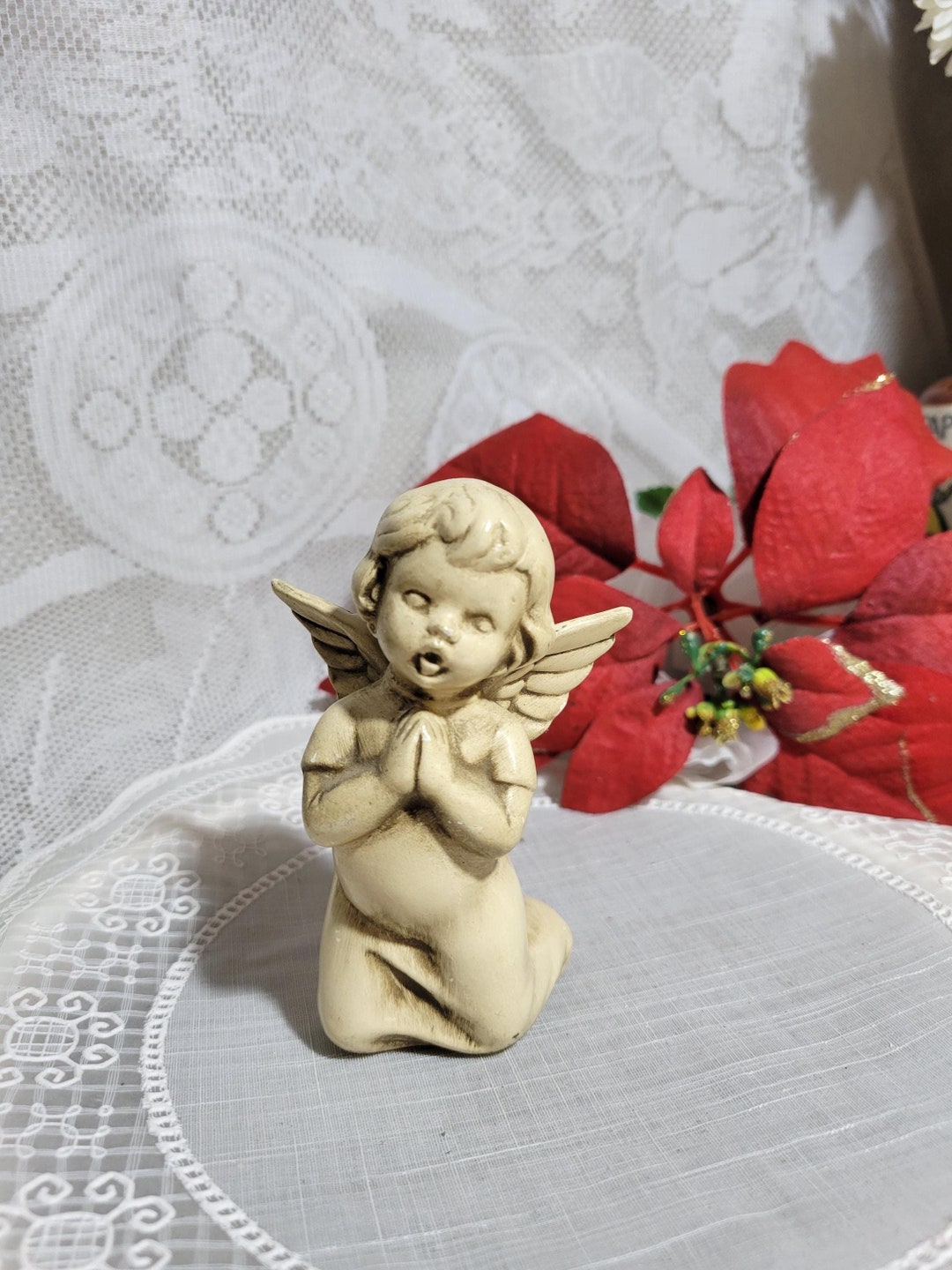 Praying Angel Figurine, the Cricket Corner, Made in USA - Etsy