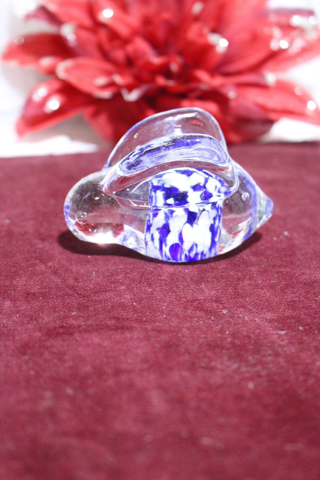 Vintage Enesco Glass Bunny, Miniature Paperweight - Etsy