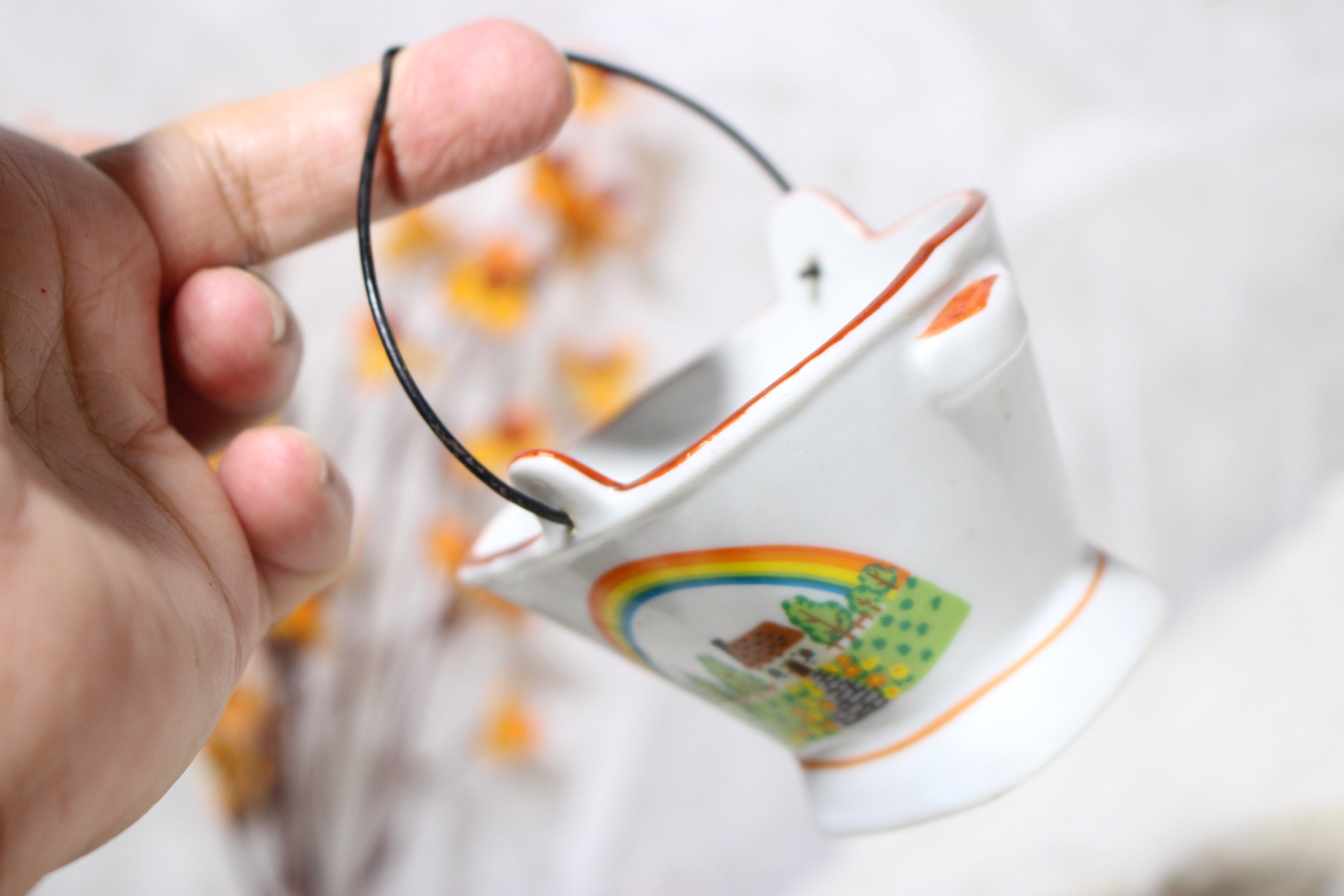 Porcelain Miniature Coal Bucket, Rainbow Village Cabin - Etsy