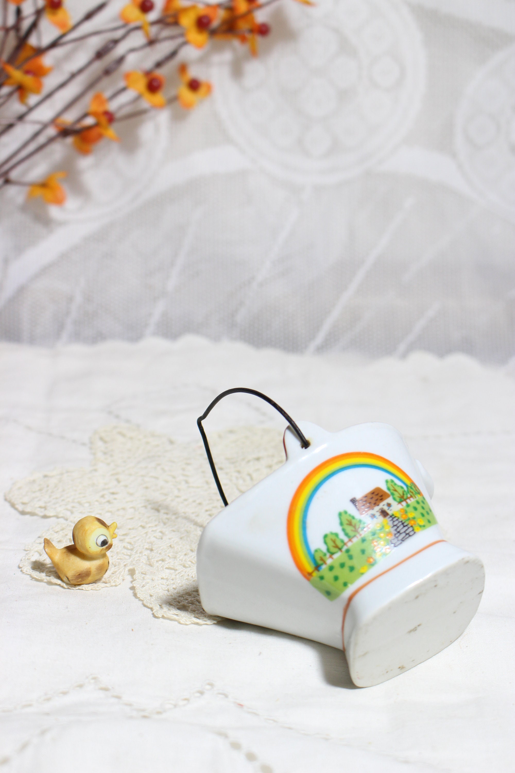 Porcelain Miniature Coal Bucket Rainbow Village Cabin - Etsy