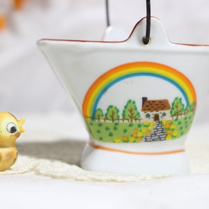 Porcelain Miniature Coal Bucket, Rainbow Village Cabin - Etsy