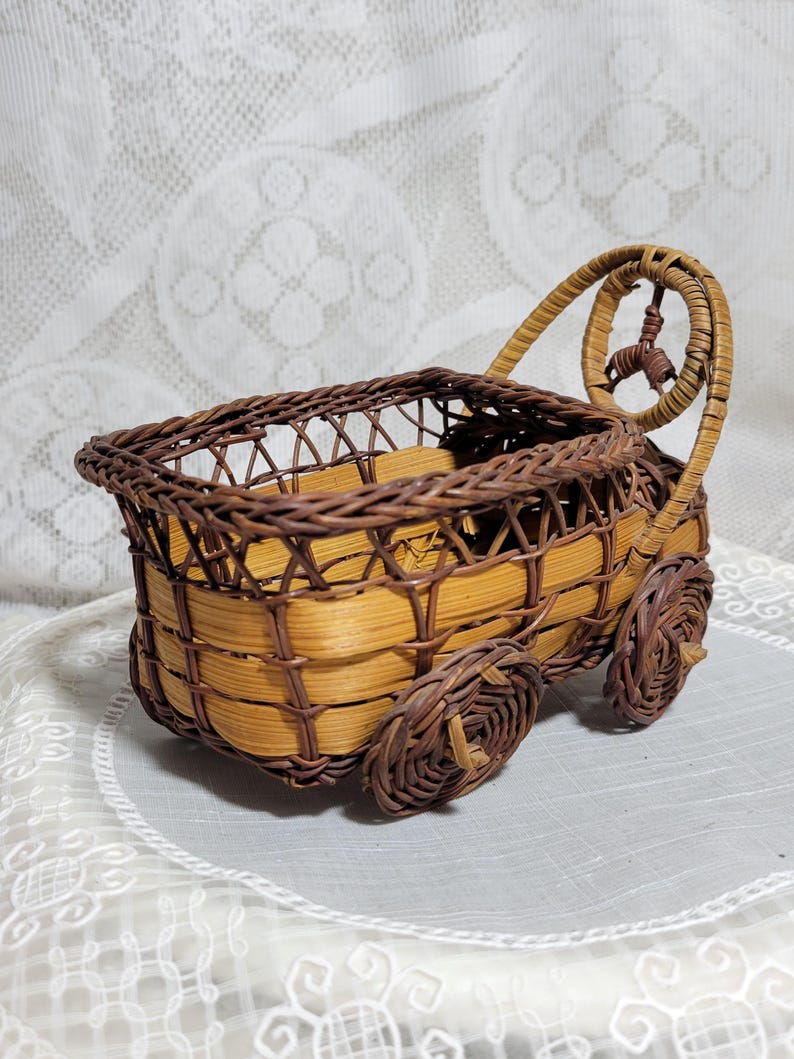 Vintage Woven Car Mini Basket, Candy Bowl - Etsy