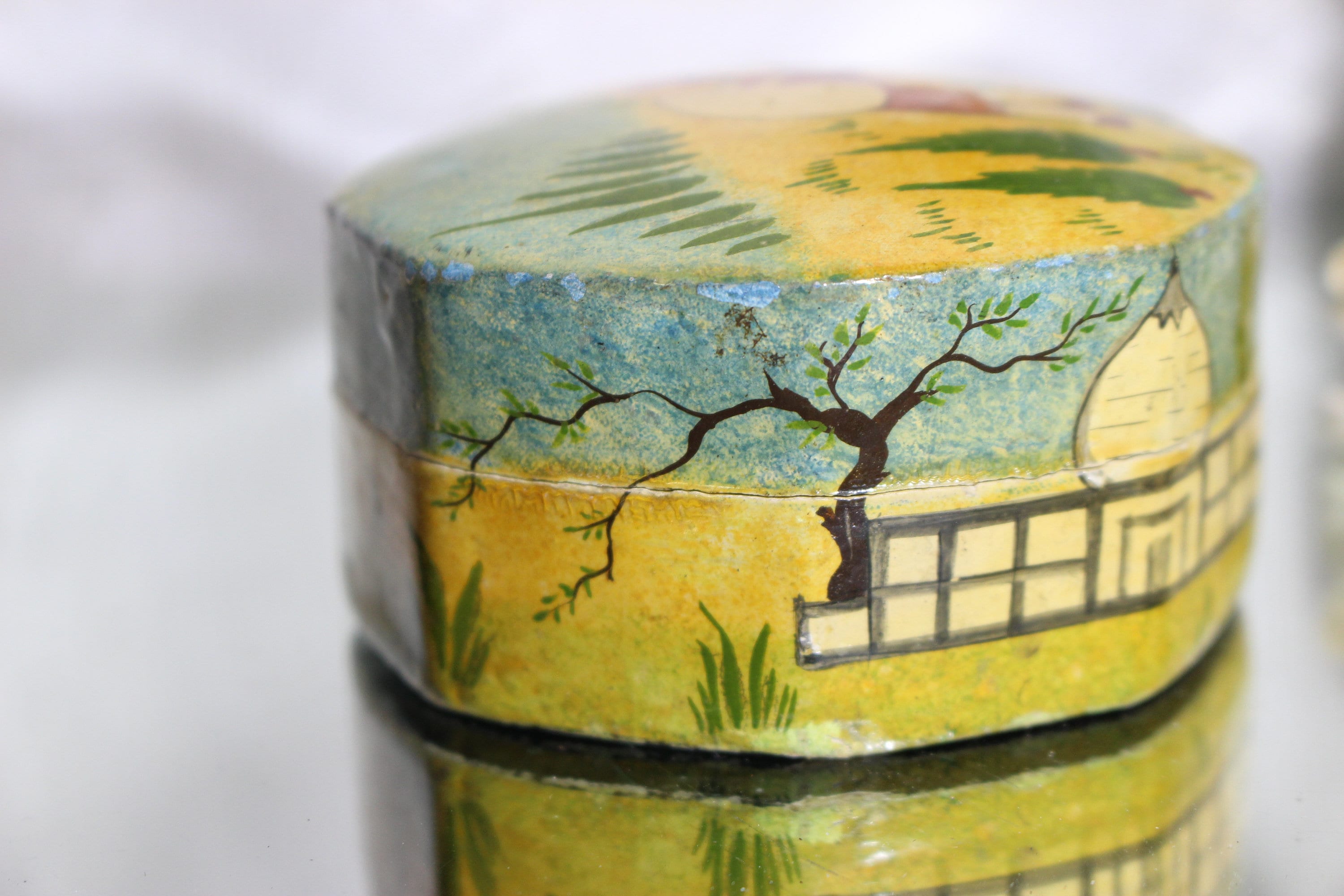 Kashmiri Paper Mache Mini Box Trinket Box Handmade Hand - Etsy