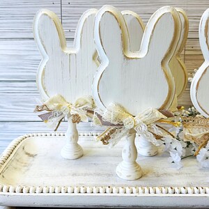 Wood Easter Bunny Head Shelf Sitter Decor, Shabby Chic Bunny Decor ...