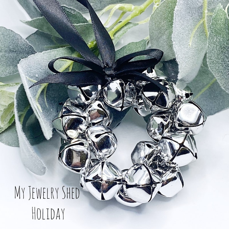 Silver Bell Ornament - Etsy