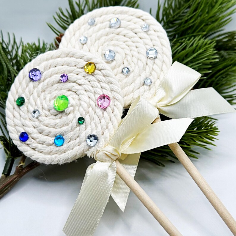 Macrame Lollipop Christmas Ornament, Boho Holiday Decor - Etsy