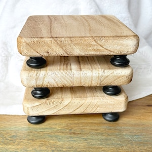 Square Wood Riser, Candle Stand, Kitchen Riser, Display Pedestal ...