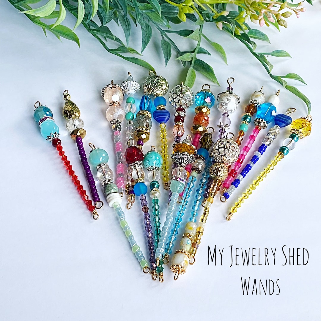 Beaded Fairy Wand: Handmade Magic Spell Wand, Party Favor - Etsy