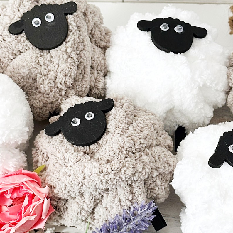 Wool Sheep Ornament: Soft Yarn Farmhouse Decor, Holiday Sheep - Etsy