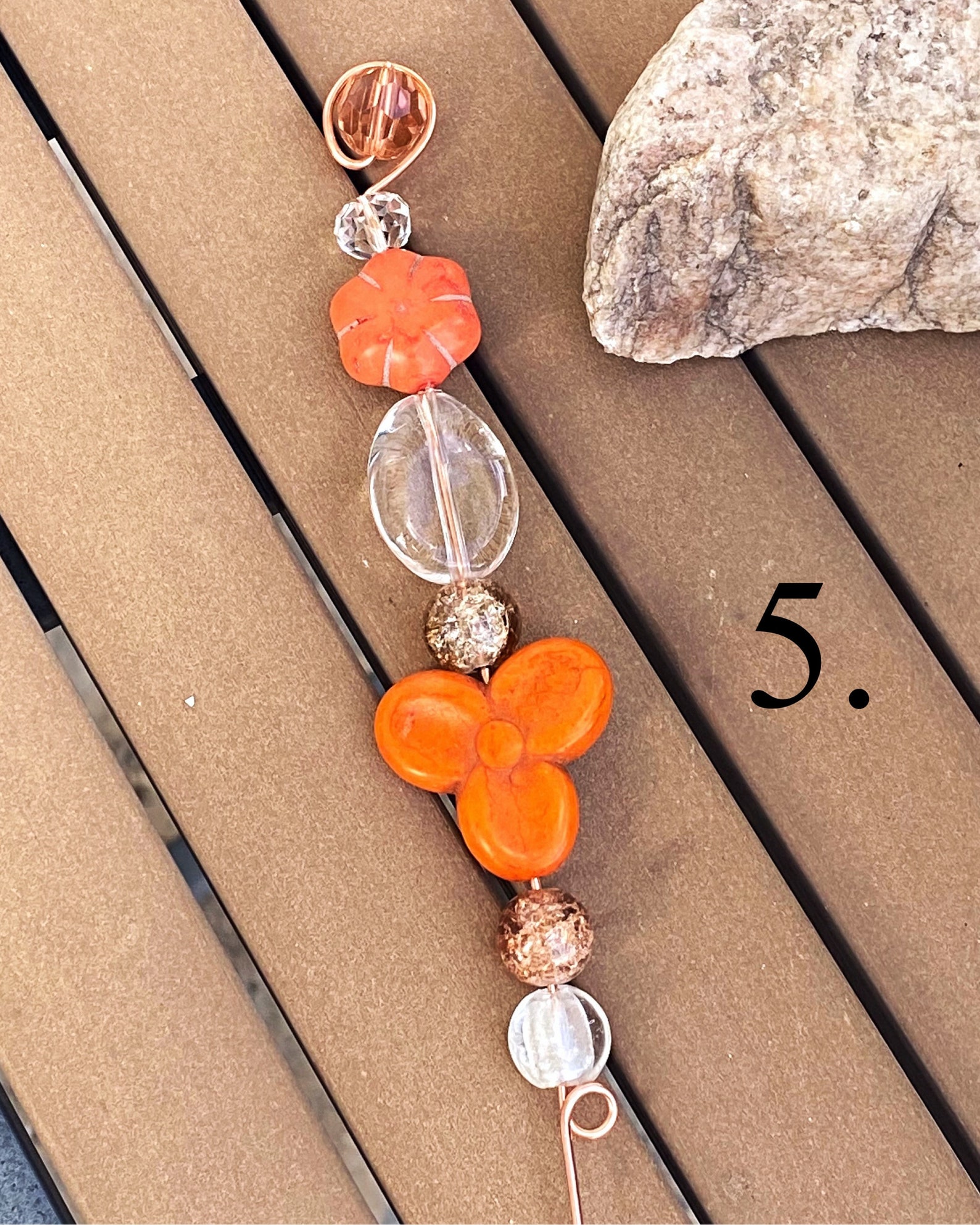 Mini Beaded Garden Stake Spring Garden Decor Plant Stakes - Etsy