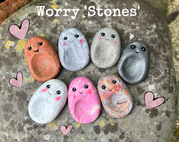 Original Clay Matte Smooth Worry 'stones' - Soothing Thumb Friend ...