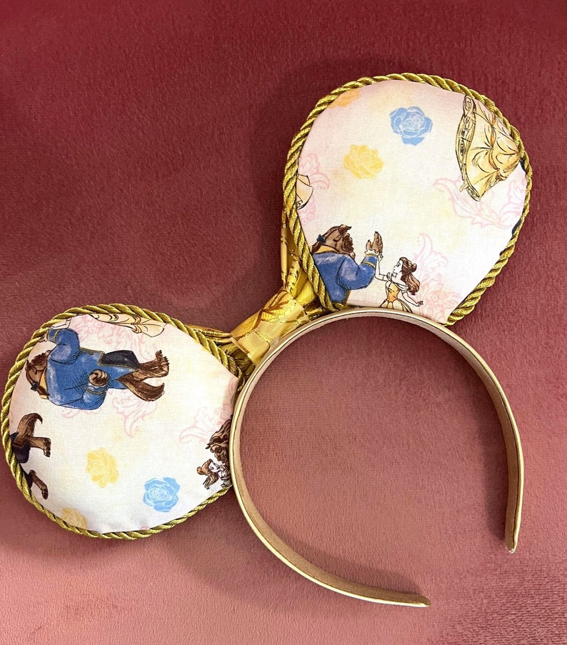 Dancing Beauty and the Beast Disney-inspired Mickey Ears - Etsy