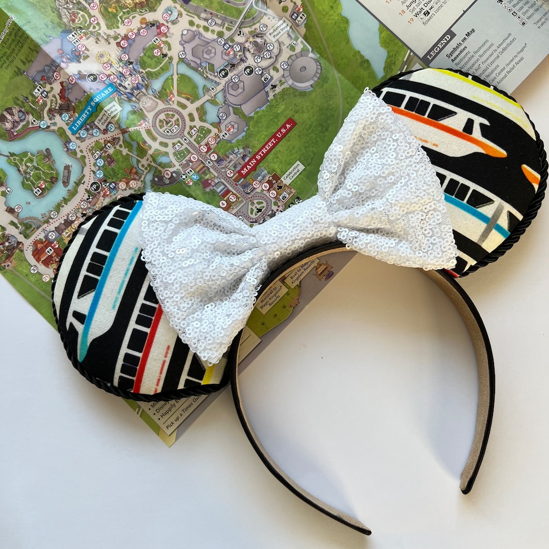 Black Monorail Rainbow Disney-inspired Mickey Ears - Etsy