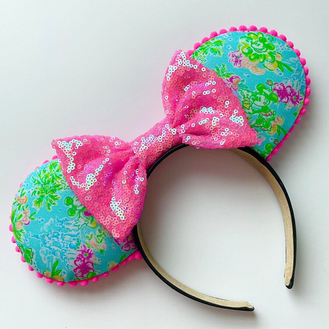 Flower Summer Mickey & Minnie Disney-inspired Mickey Ears Lilly - Etsy