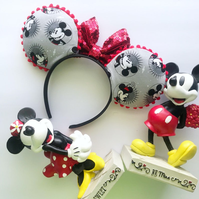 Vintage Minnie & Mickey Inspired Ears - Etsy