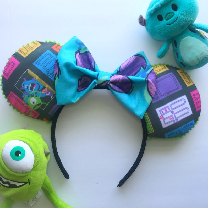 Monsters inc Disney-inspired light up Mickey Ears | Etsy