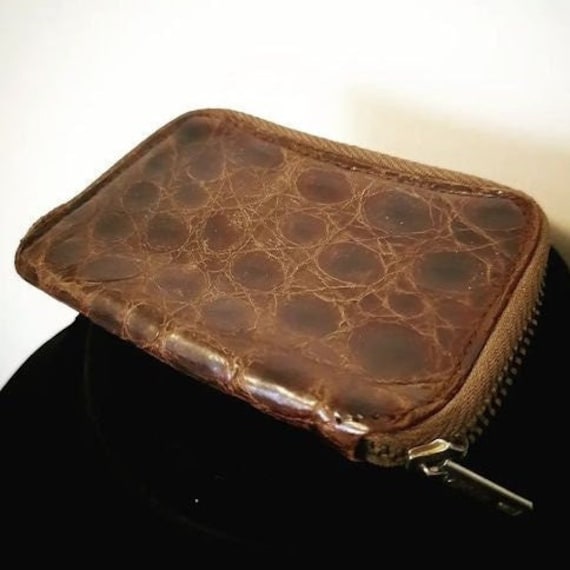 1940s Alligator Skin Key Fob - Gem