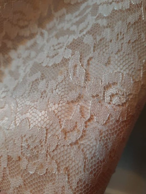 1960s Vintage Handmade Scalloped Pink Lace Sunday Dre… - Gem